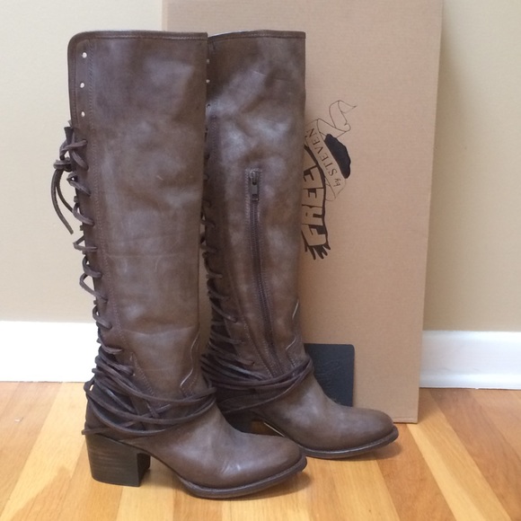 Freebird by Steven | Shoes | Freebird By Steven Coal Rear Lace Leather Boots | Poshmark